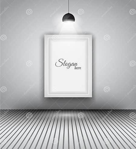 Modern Interior Art Gallery Frame Design with Spotlights. Stock ...
