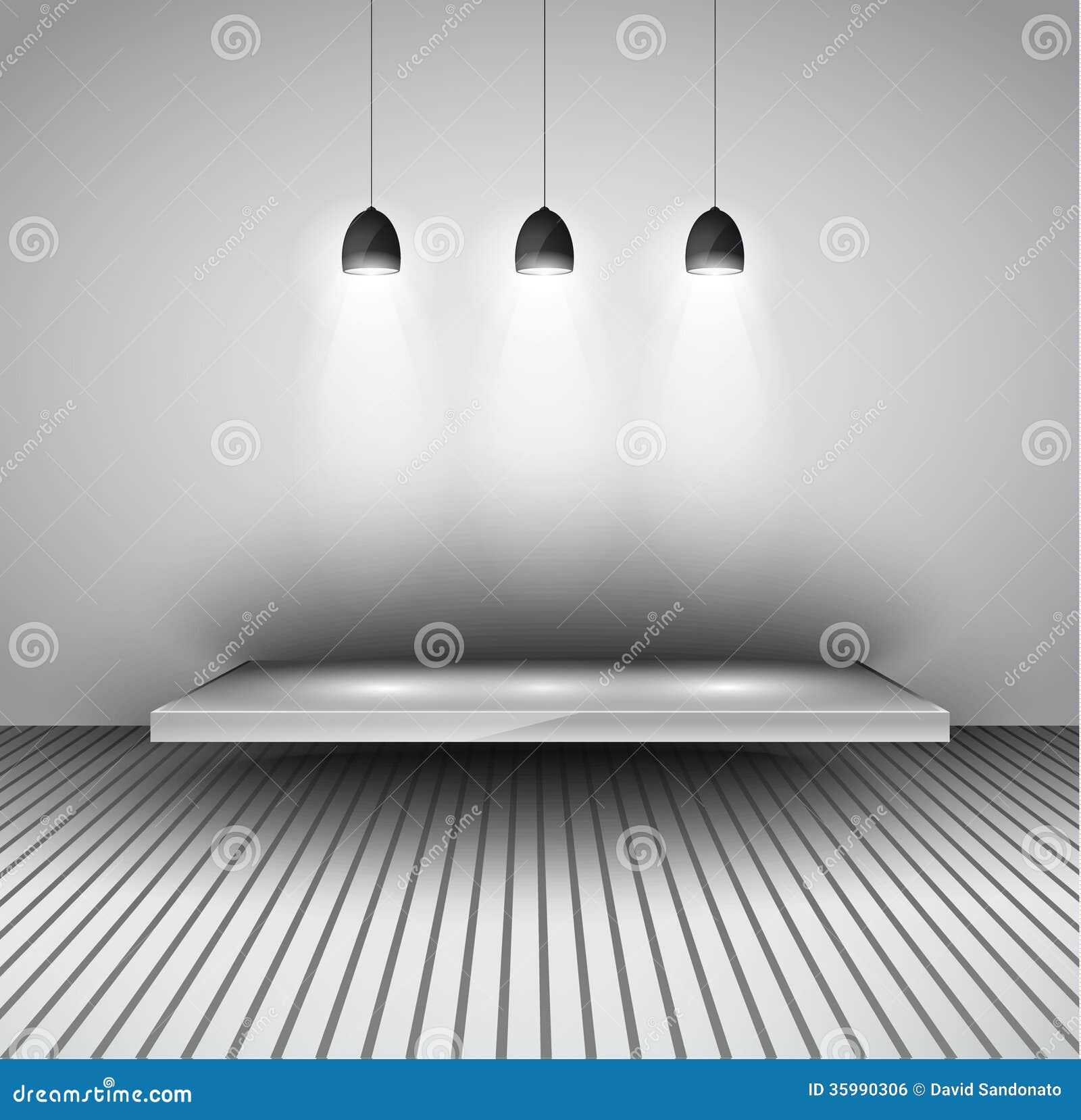 Modern Interior Art Gallery Frame Design Stock Illustration ...