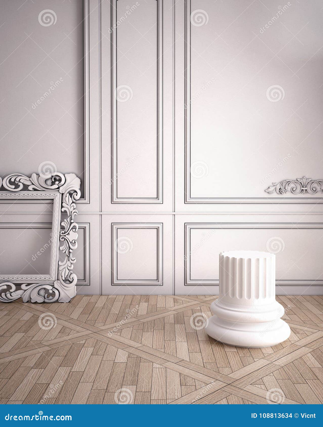 Modern Interior Classic Decor Elements. Stock Illustration ...