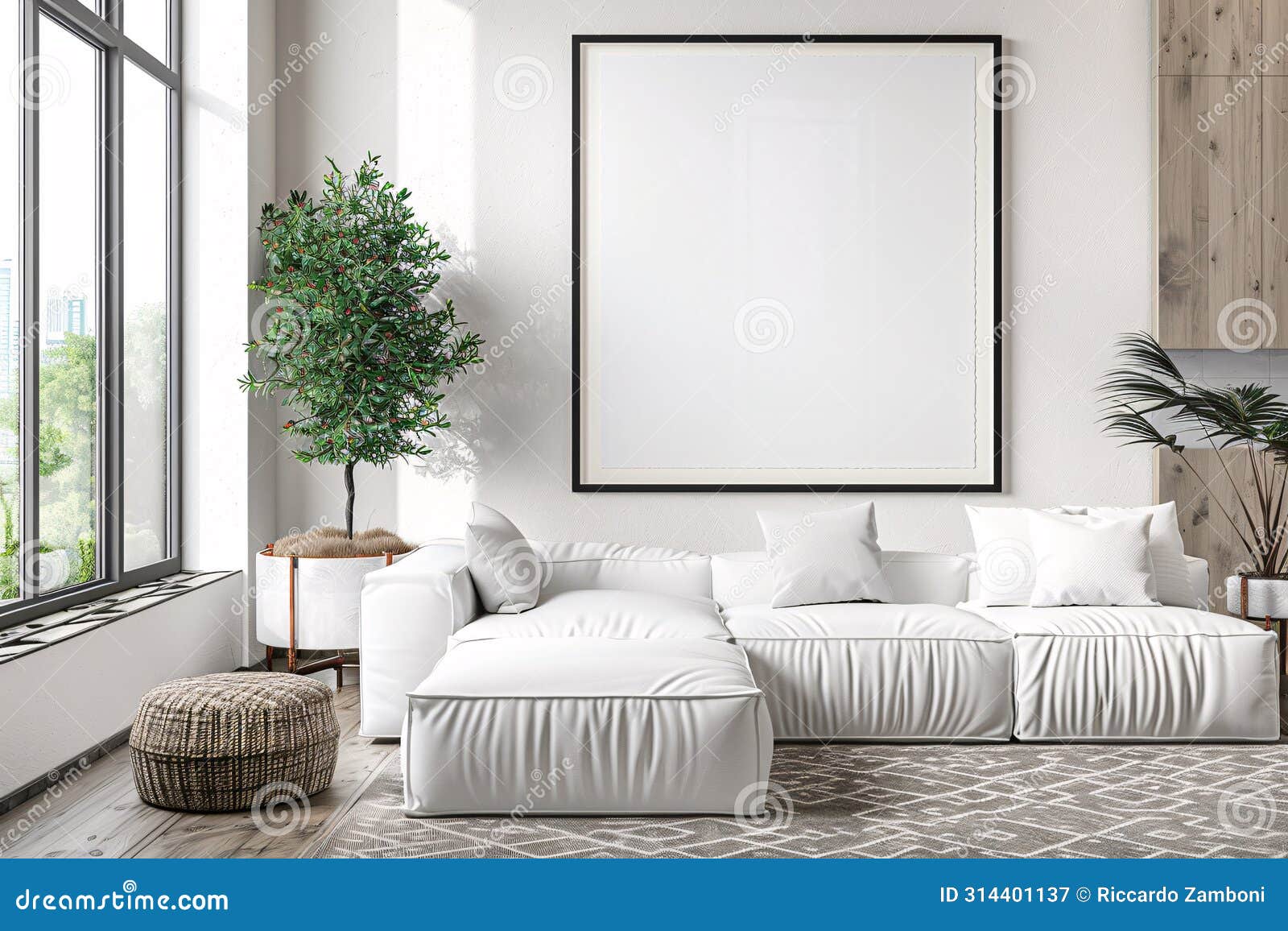 Modern Interior. 3D Render. Living-room. Exclusive Design. with ...