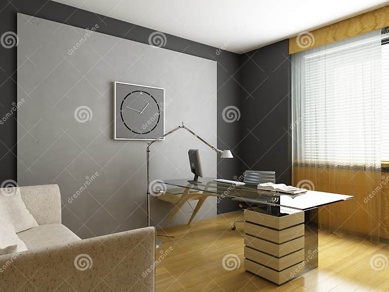 Modern interior design stock illustration. Illustration of distort ...