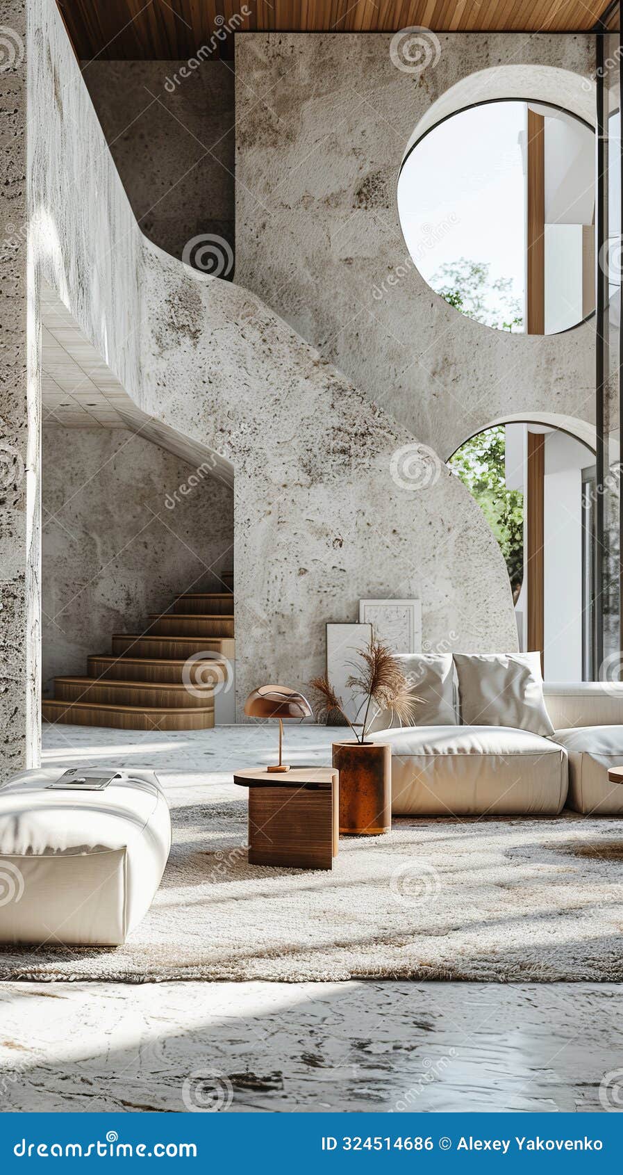 Modern Interior Design Background. Contemporary Living Room Stock Photo ...