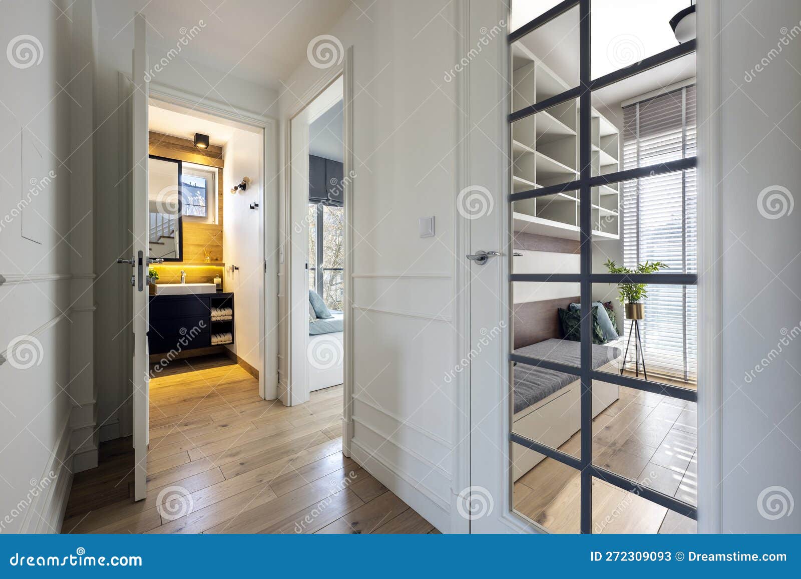 Modern Interior Design - Corridor Stock Image - Image of furniture ...