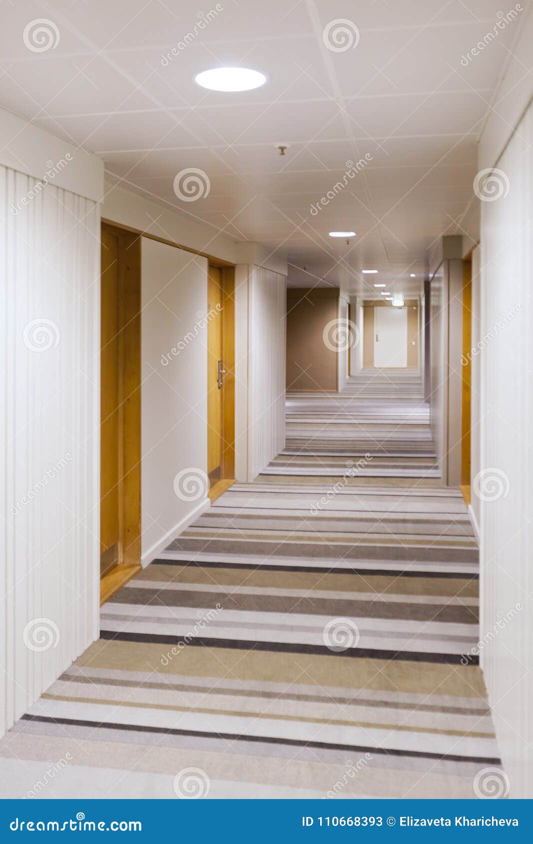 Modern Interior Design of the Corridor Stock Image - Image of ...