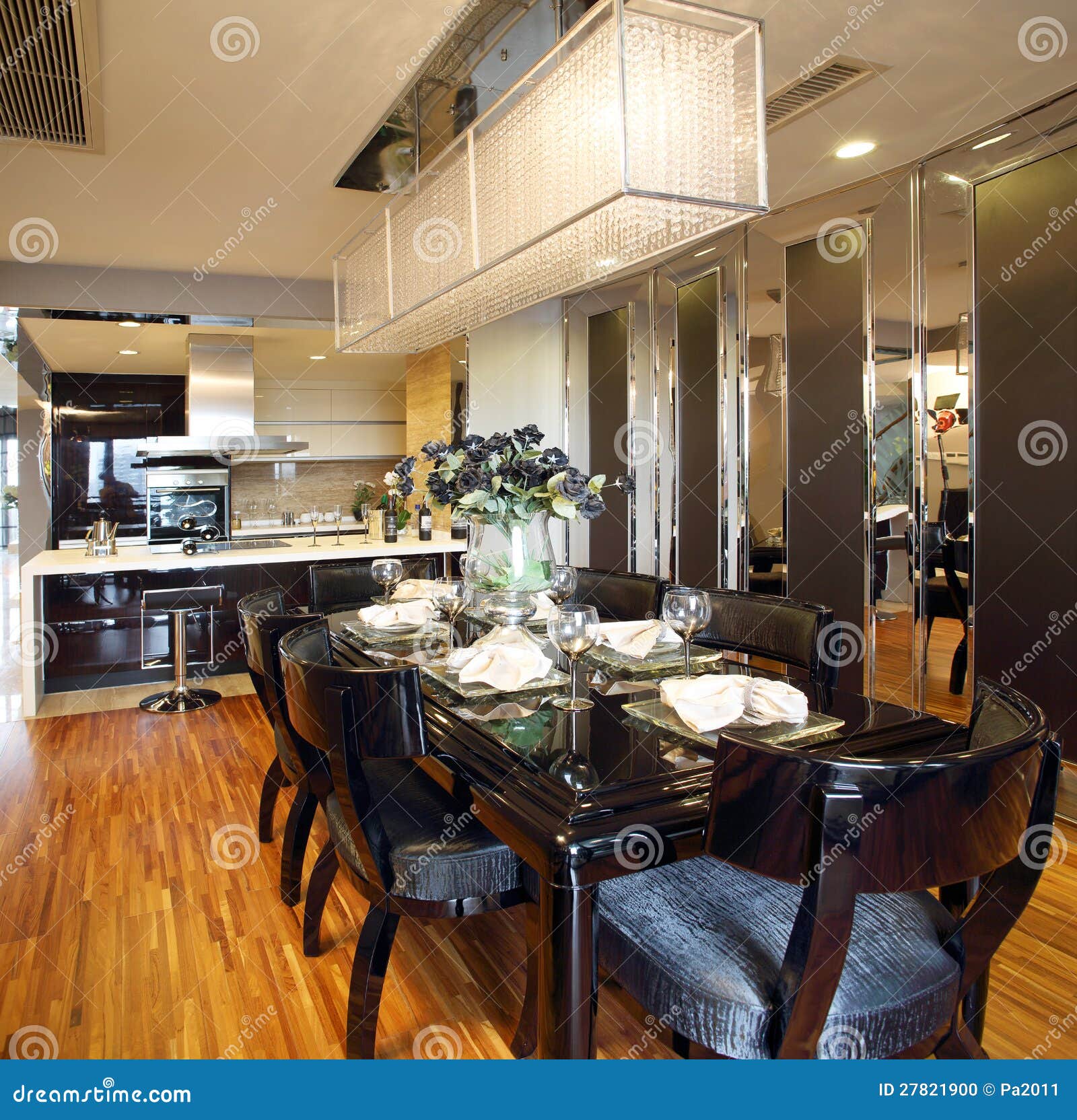 Modern Interior Design - Dining Room Stock Photo - Image of luxury ...