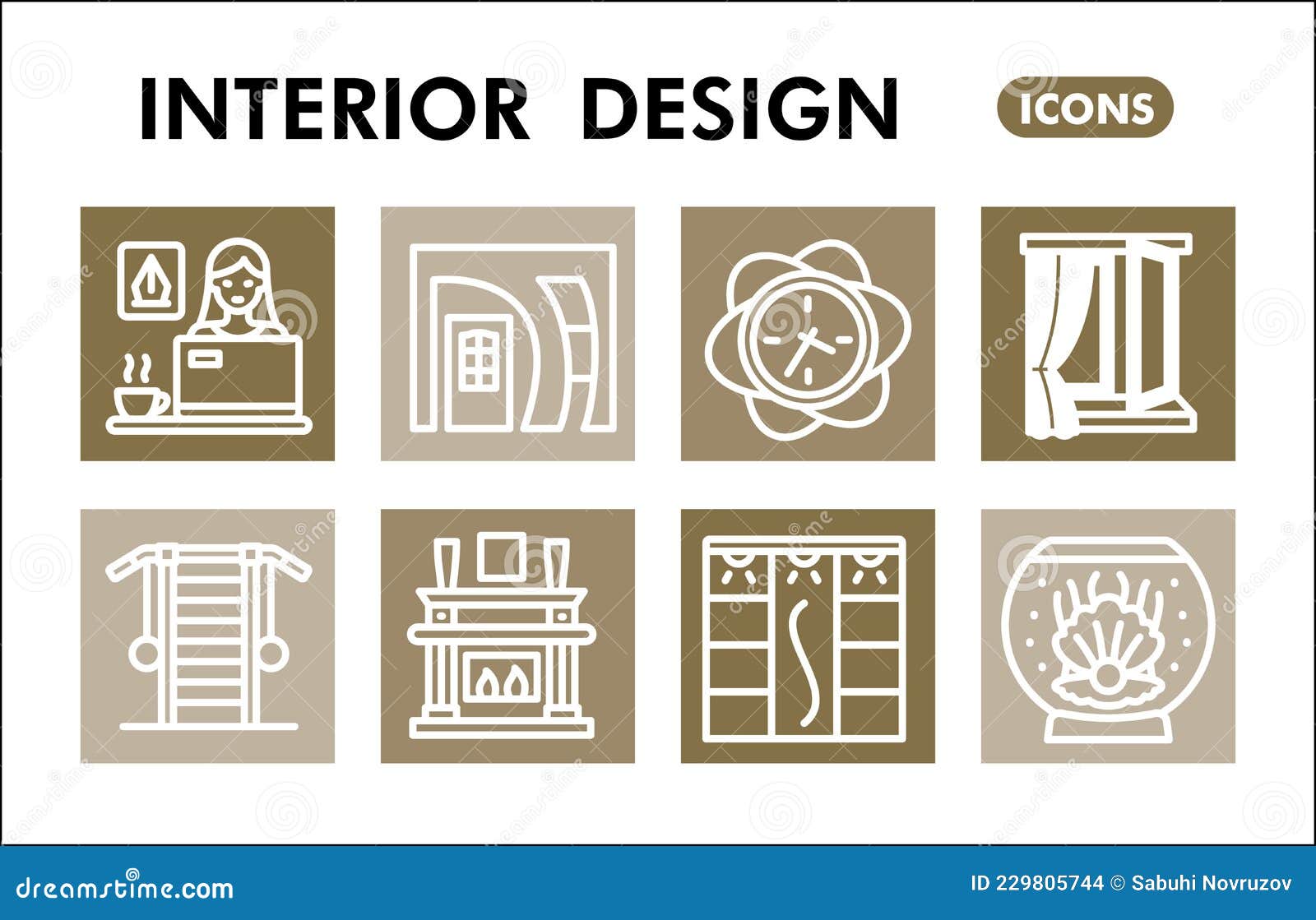 Modern Interior Design Infographic Design Template. Home Deco ...