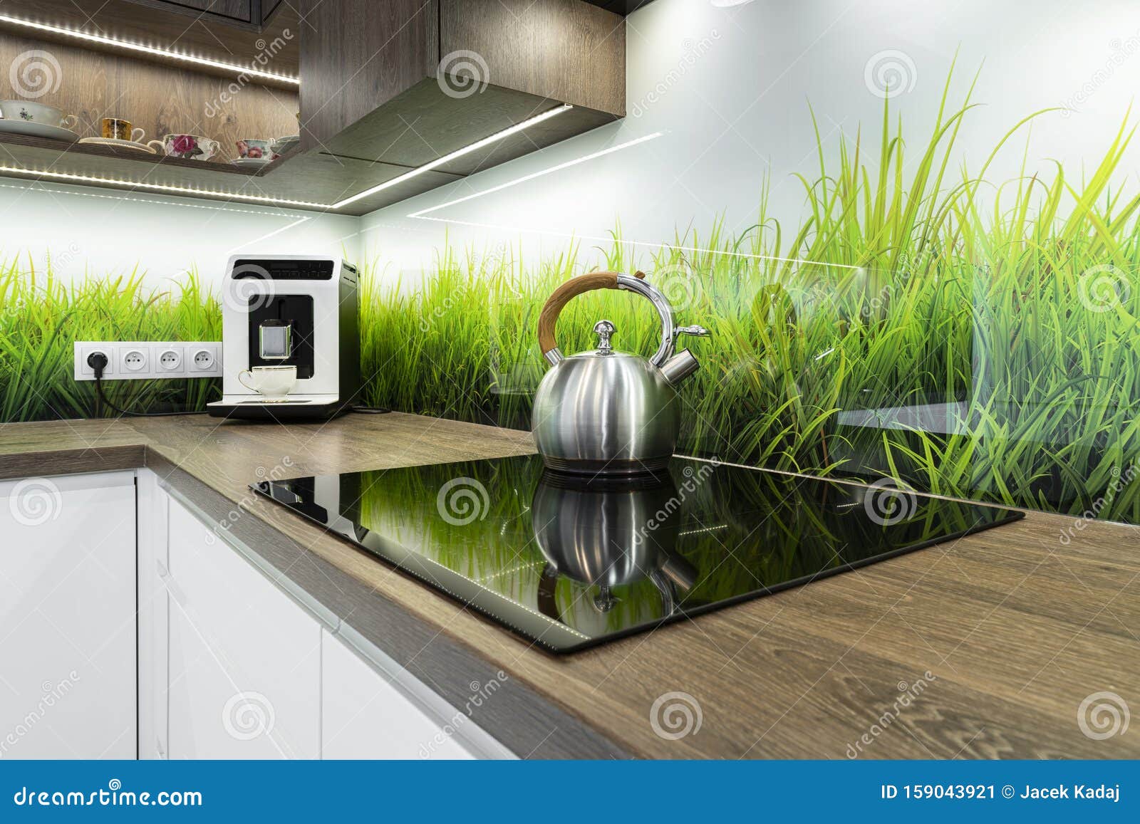 Modern Interior Design - Kitchen Stock Image - Image of counter ...