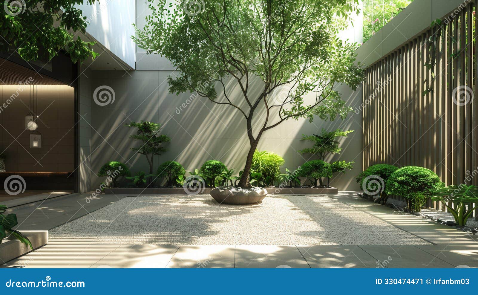 Modern Interior Design with Nature Elements Concept Stock Image - Image ...