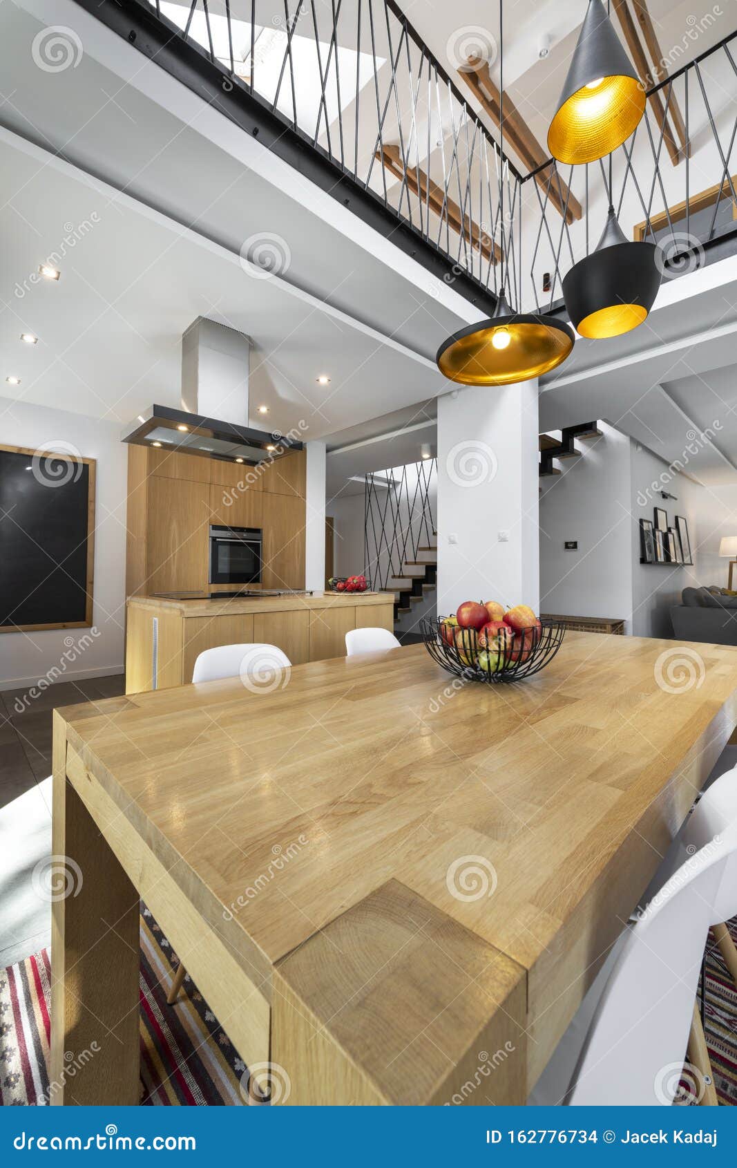 Modern Interior Design - Open Space Kitchen Stock Photo - Image of ...