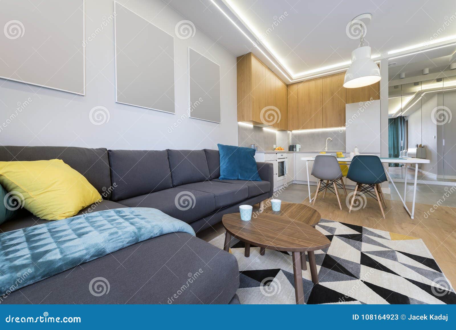 Modern Interior Design - Open Space Stock Image - Image of design ...