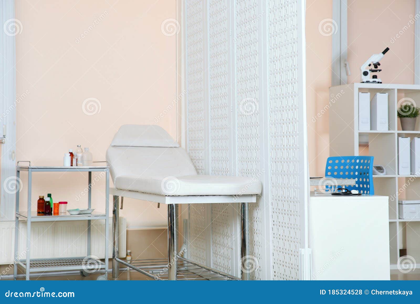 Interior of Doctor`s Office with Couch Stock Photo - Image of office ...
