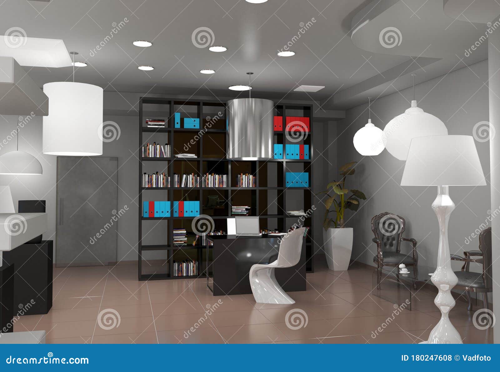 Interior, Exhibition Hall, 3D Illustration Stock Illustration ...