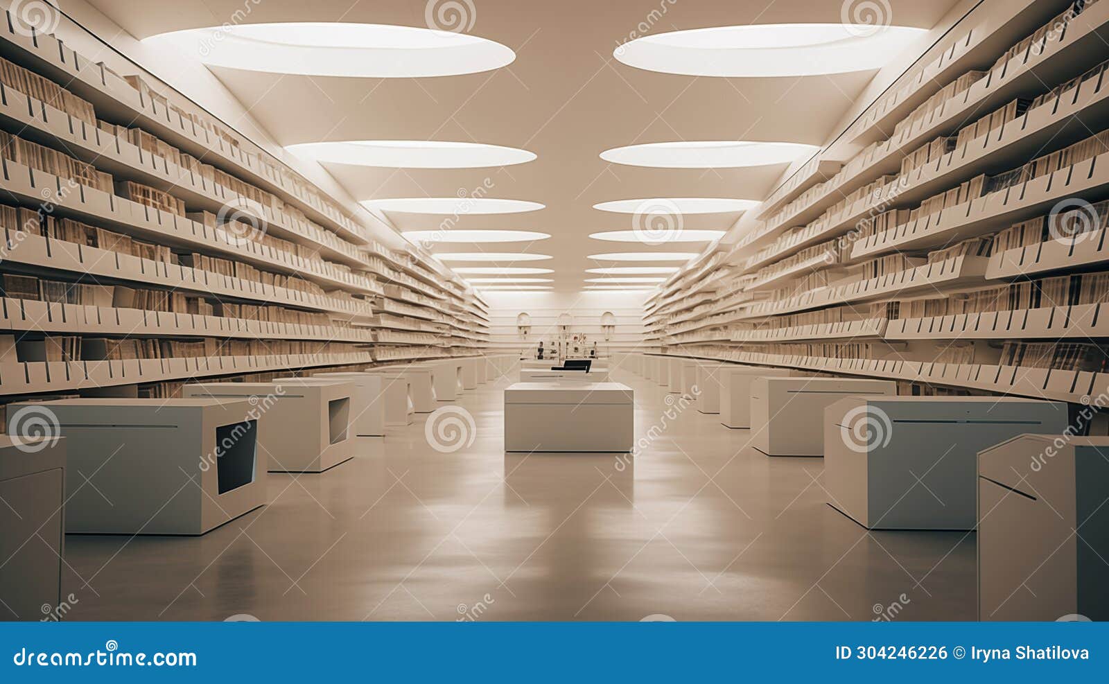 Modern Interior Archive Room with Archive Boxes Shelf Folders Documents ...