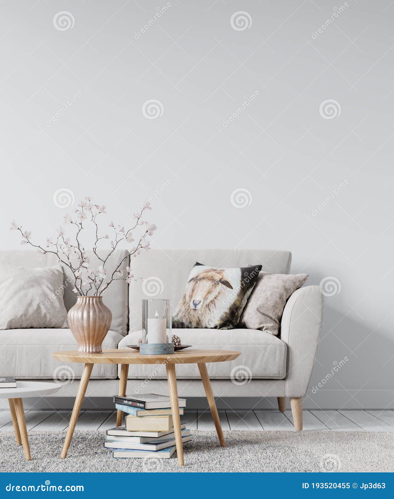 Modern Interior Poster Mockup Background Stock Illustration ...