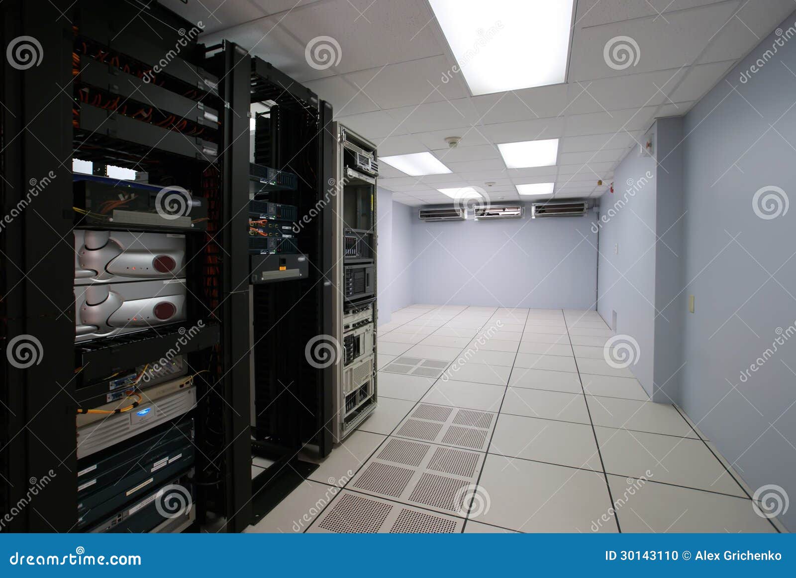 Modern Interior of Server Room Stock Photo - Image of domain, hosting ...