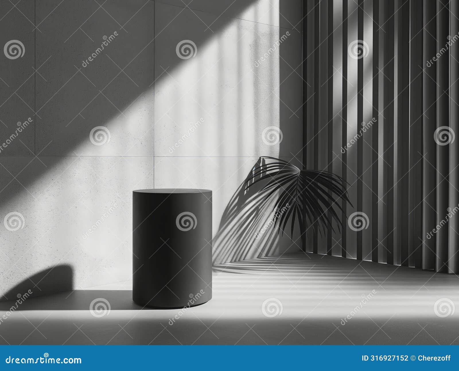 Modern Interior with Shadows Stock Photo - Image of shadow, black ...