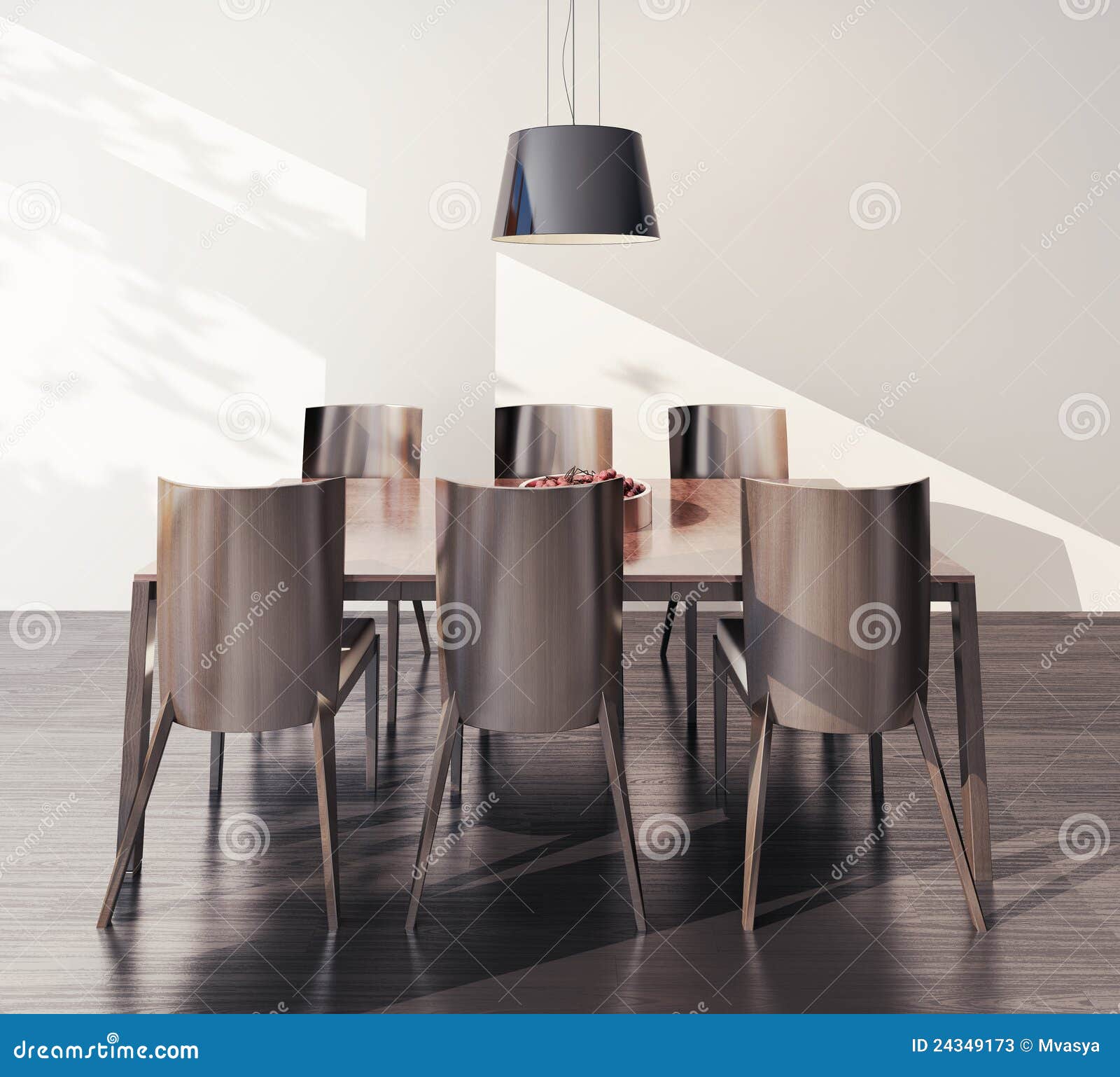 Modern Interior Table and Chairs Stock Image - Image of apartments ...