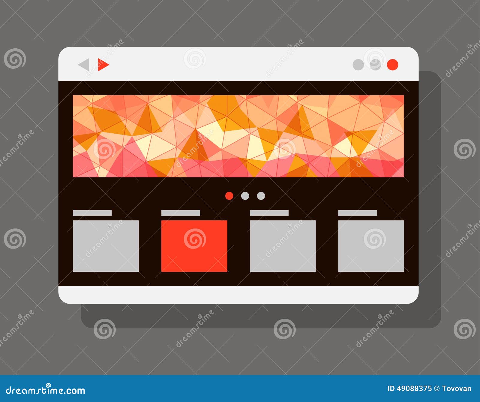 Modern Internet Browser Window Stock Vector - Illustration of browser ...