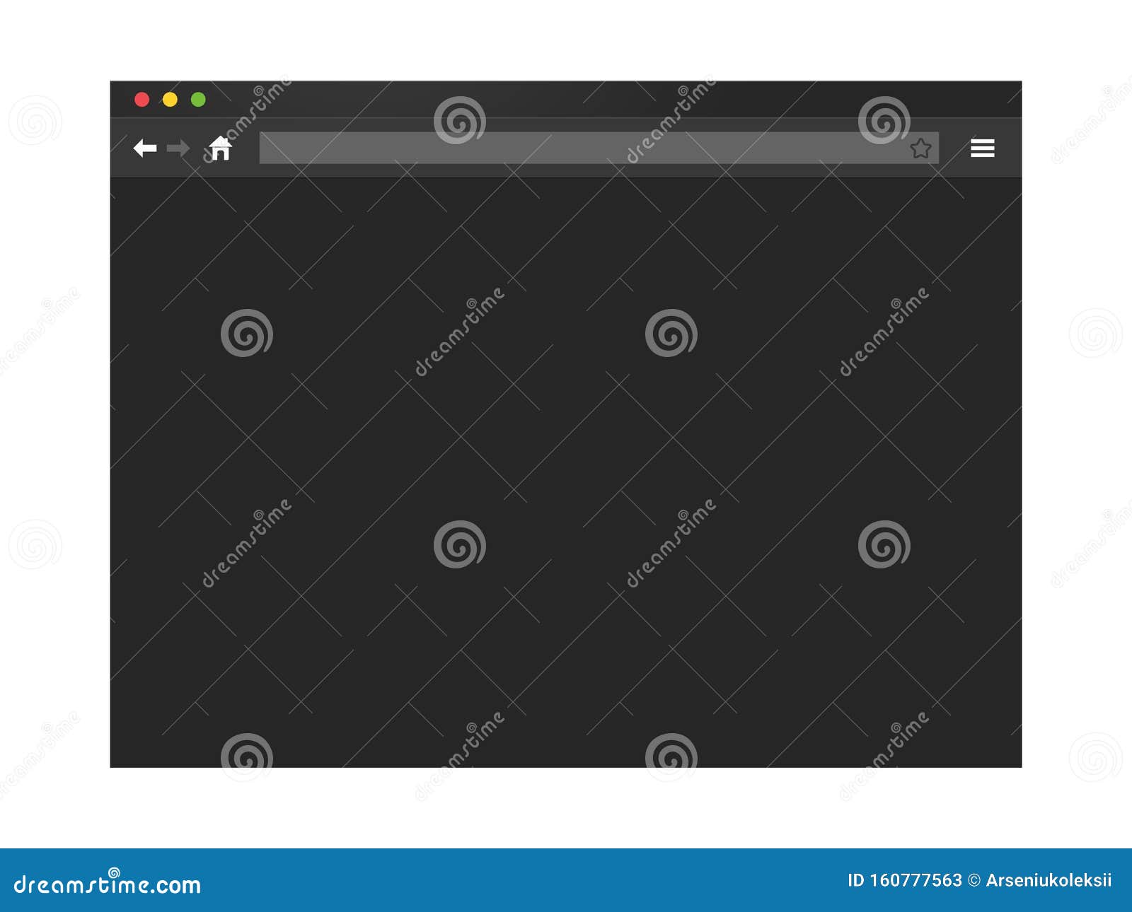 Modern Internet Browser Window. Stock Vector - Illustration of empty ...