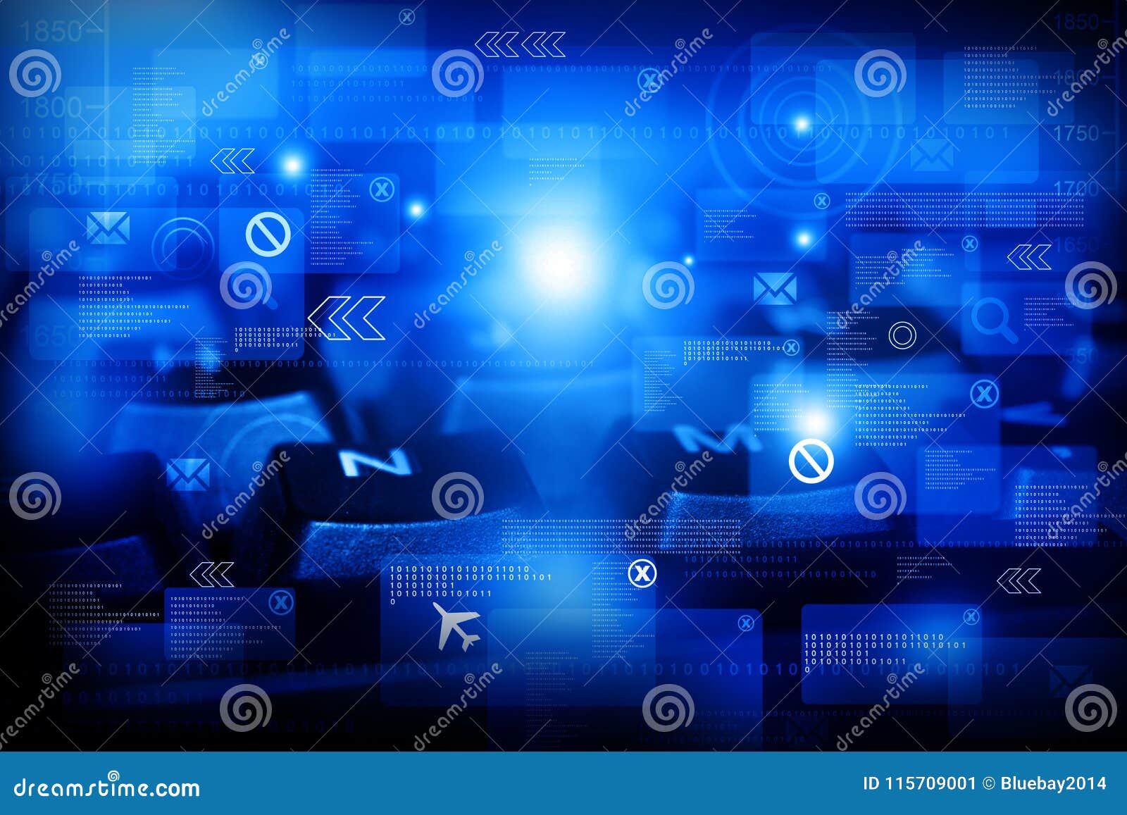Modern Internet Communication Technology Stock Illustration ...