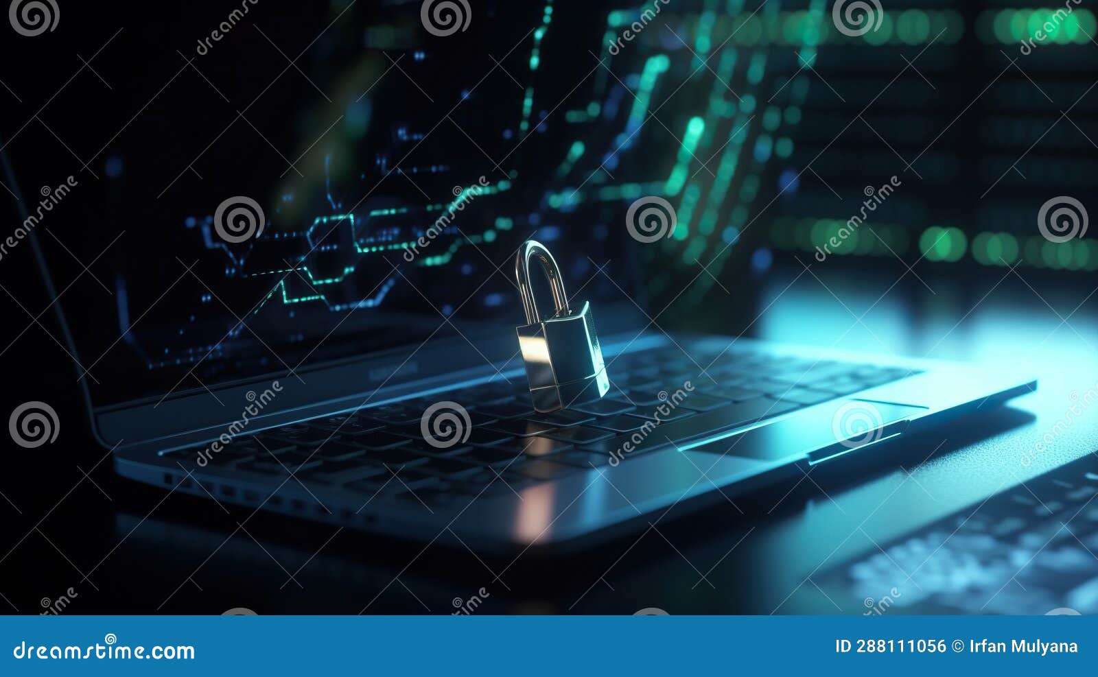 Modern Internet Technology Safety Lock Background, Secure and ...