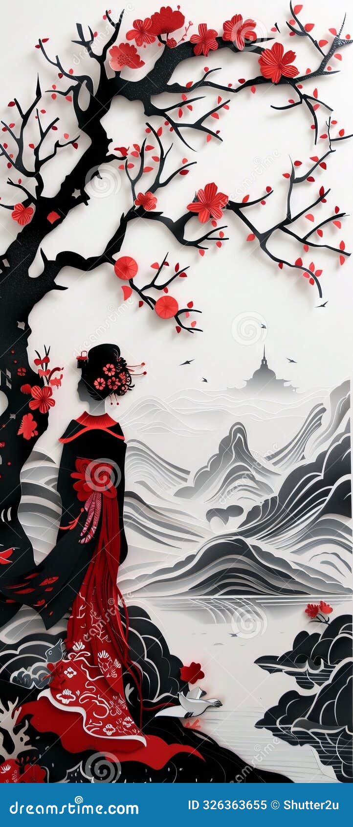 A Modern Interpretation of the Classic Chinese Paper Cutting Art Stock ...