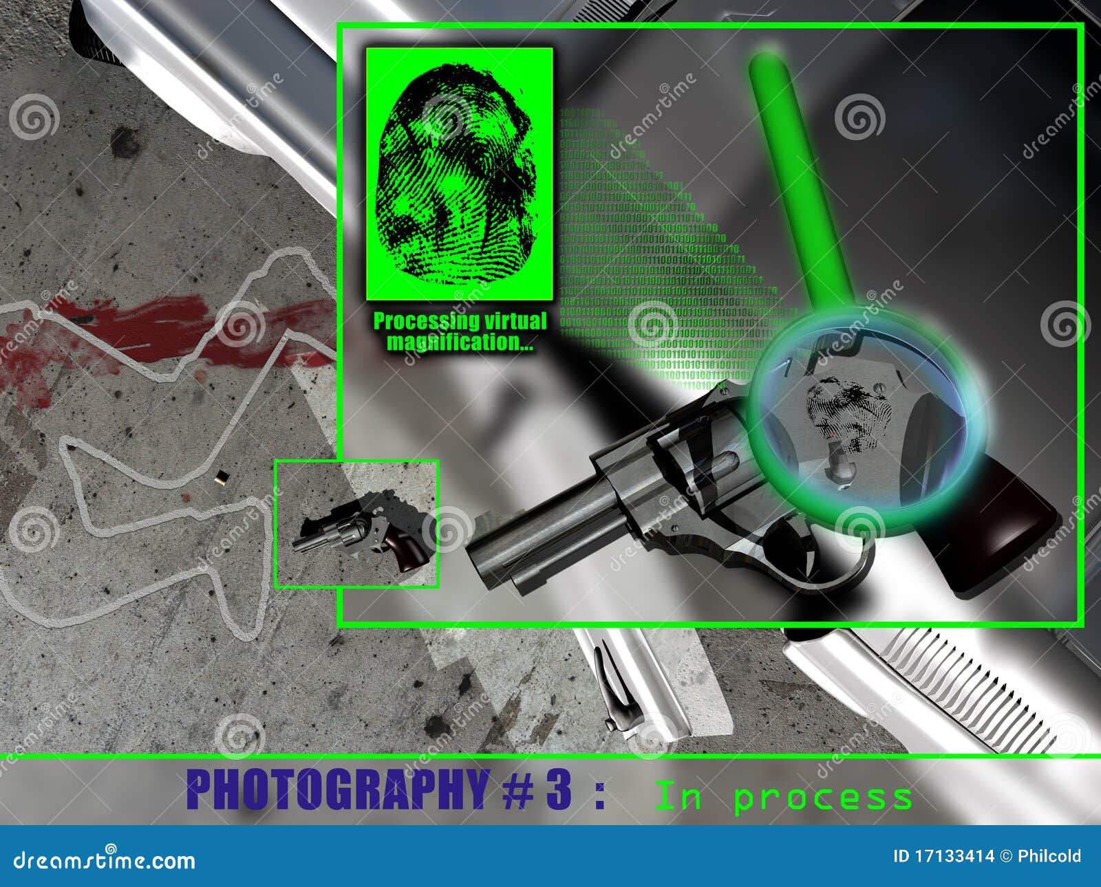 Modern investigation stock illustration. Illustration of proof - 17133414