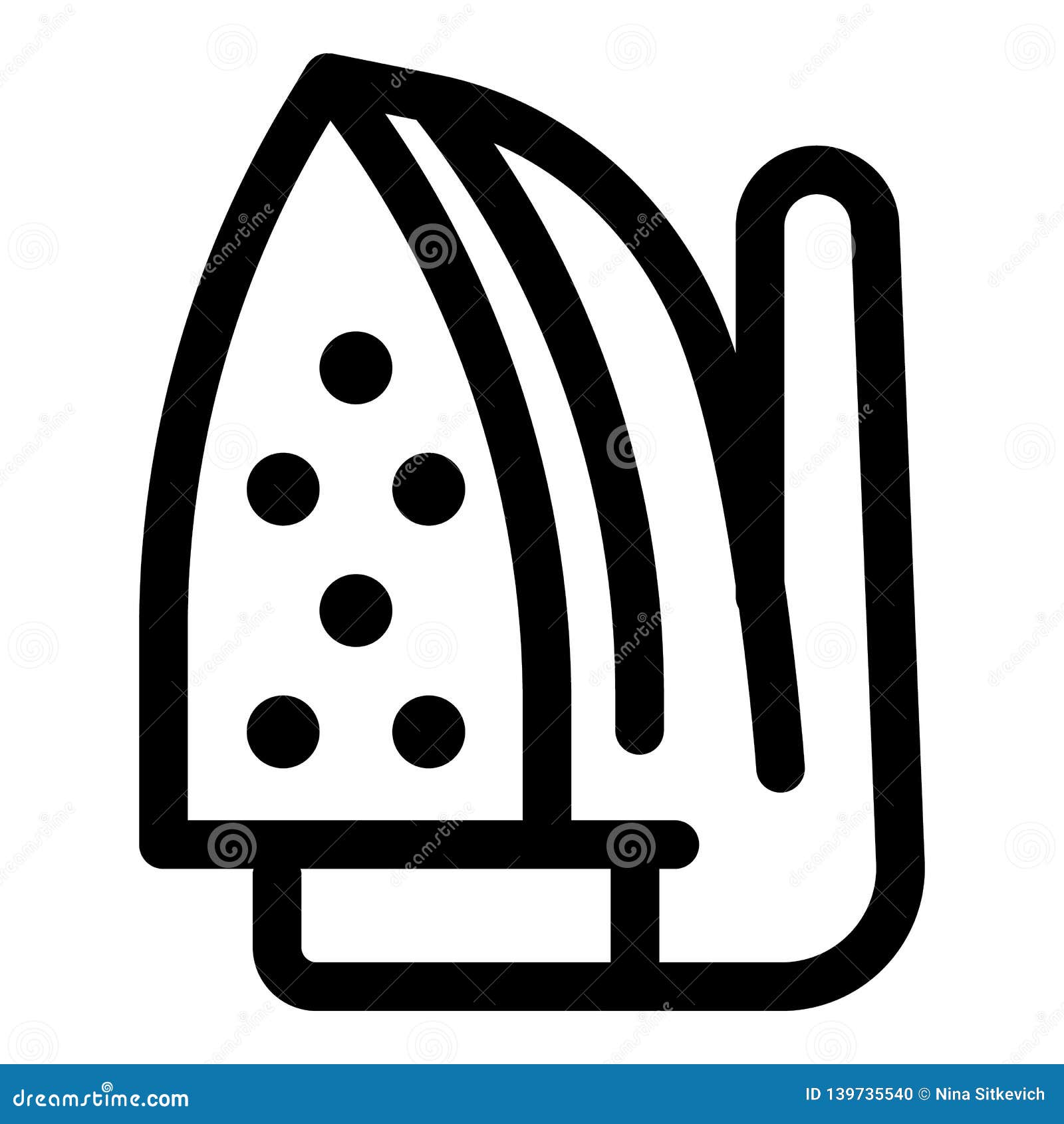 Modern Iron Icon, Outline Style Stock Vector - Illustration of fabric ...