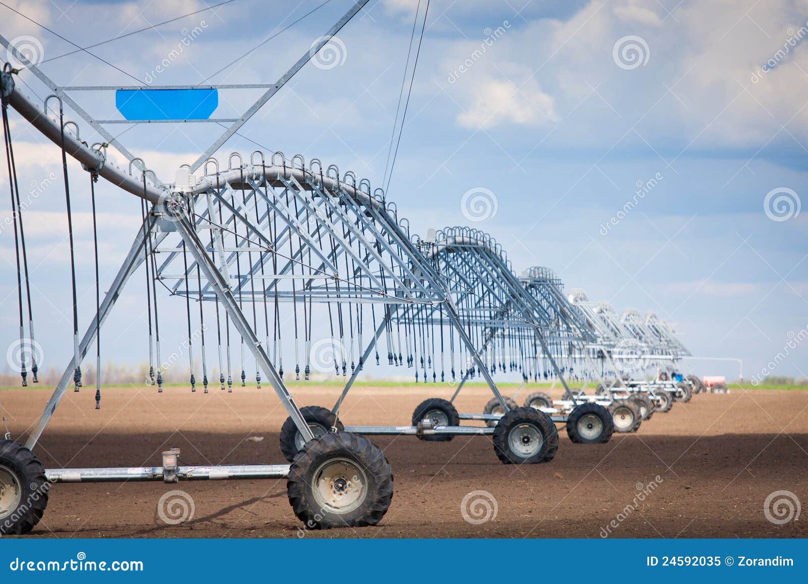 Modern irrigation system stock image. Image of spray - 24592035
