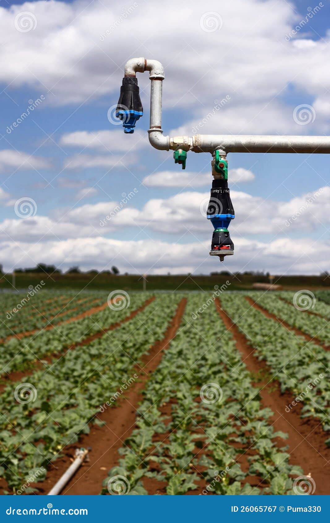 Modern Irrigation System - Details Stock Image - Image of land, drop ...