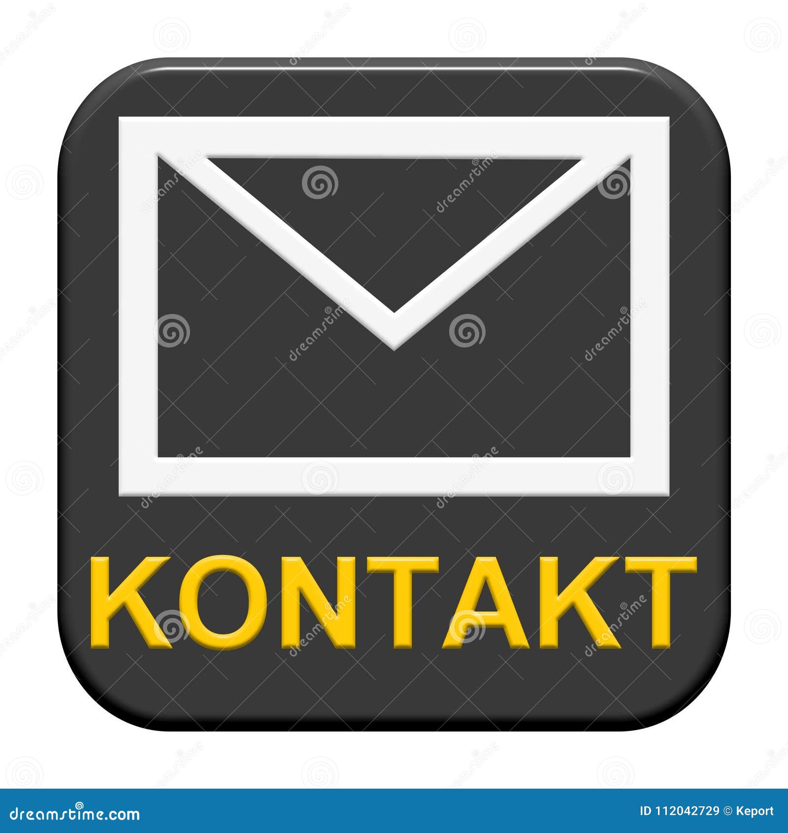 Button: Contact german stock illustration. Illustration of gray - 112042729