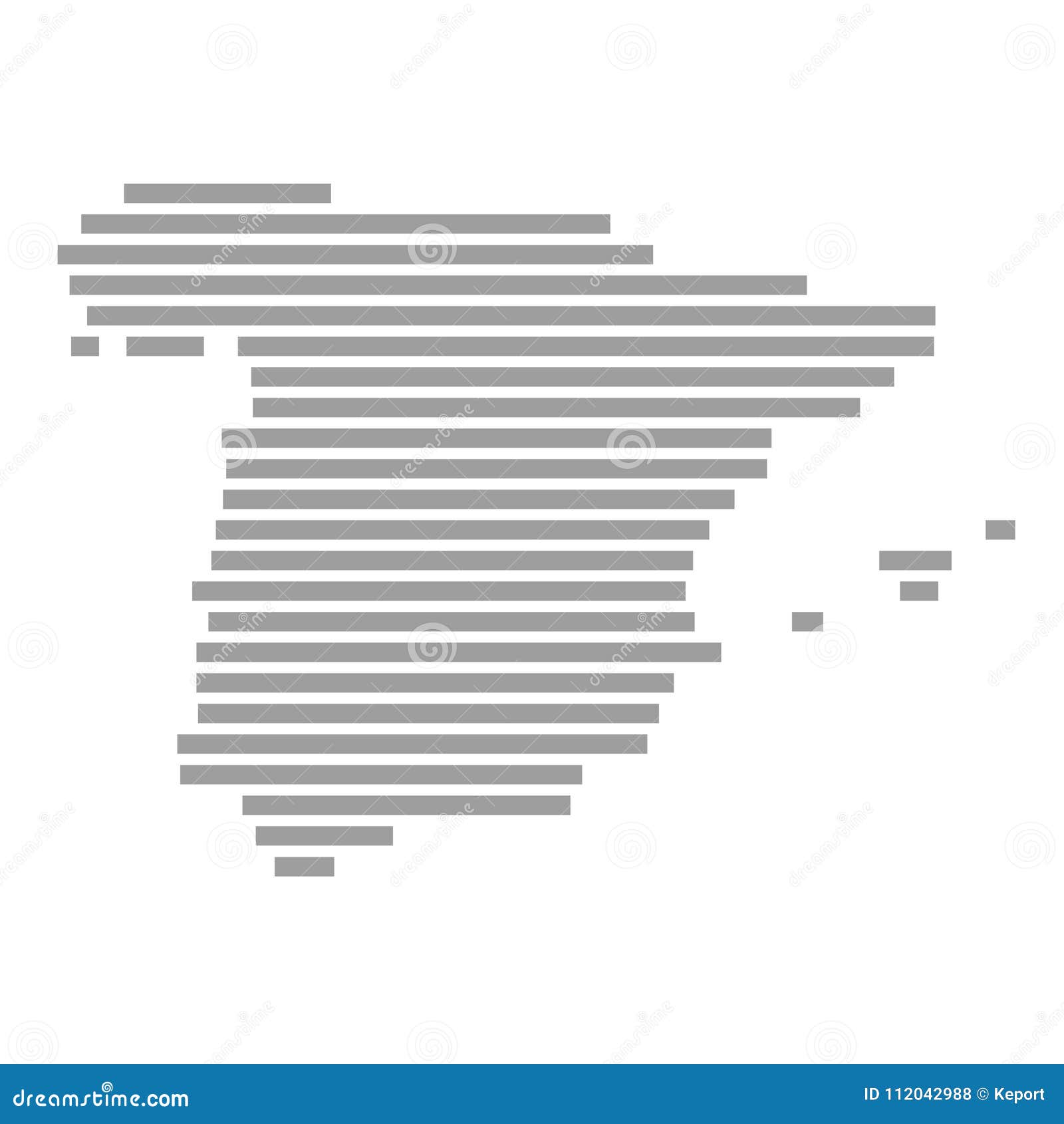 Stripes Map of Spain stock illustration. Illustration of simple - 112042988