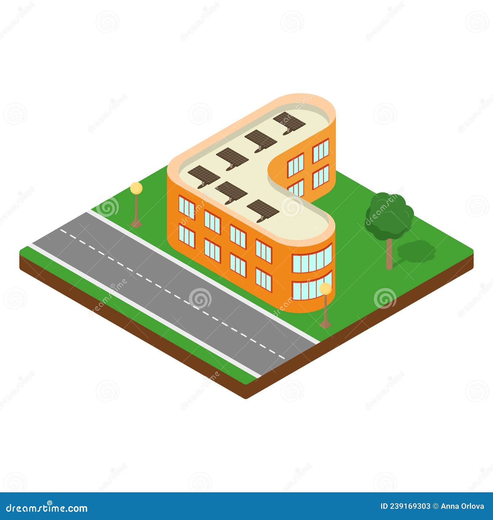 Modern Isometric Building. Isometric Icon or Inforgraphic Element Stock ...