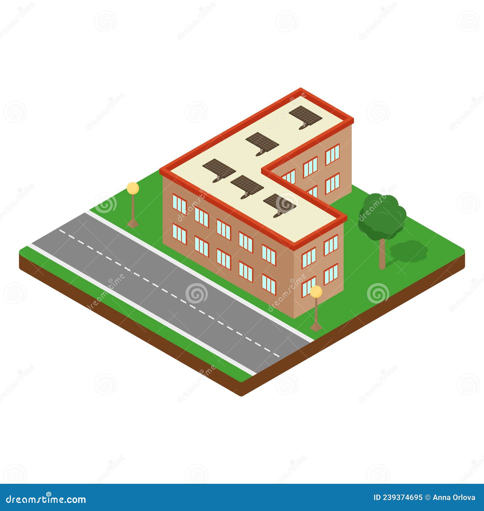 Modern Isometric Building. Isometric Icon or Inforgraphic Element Stock ...