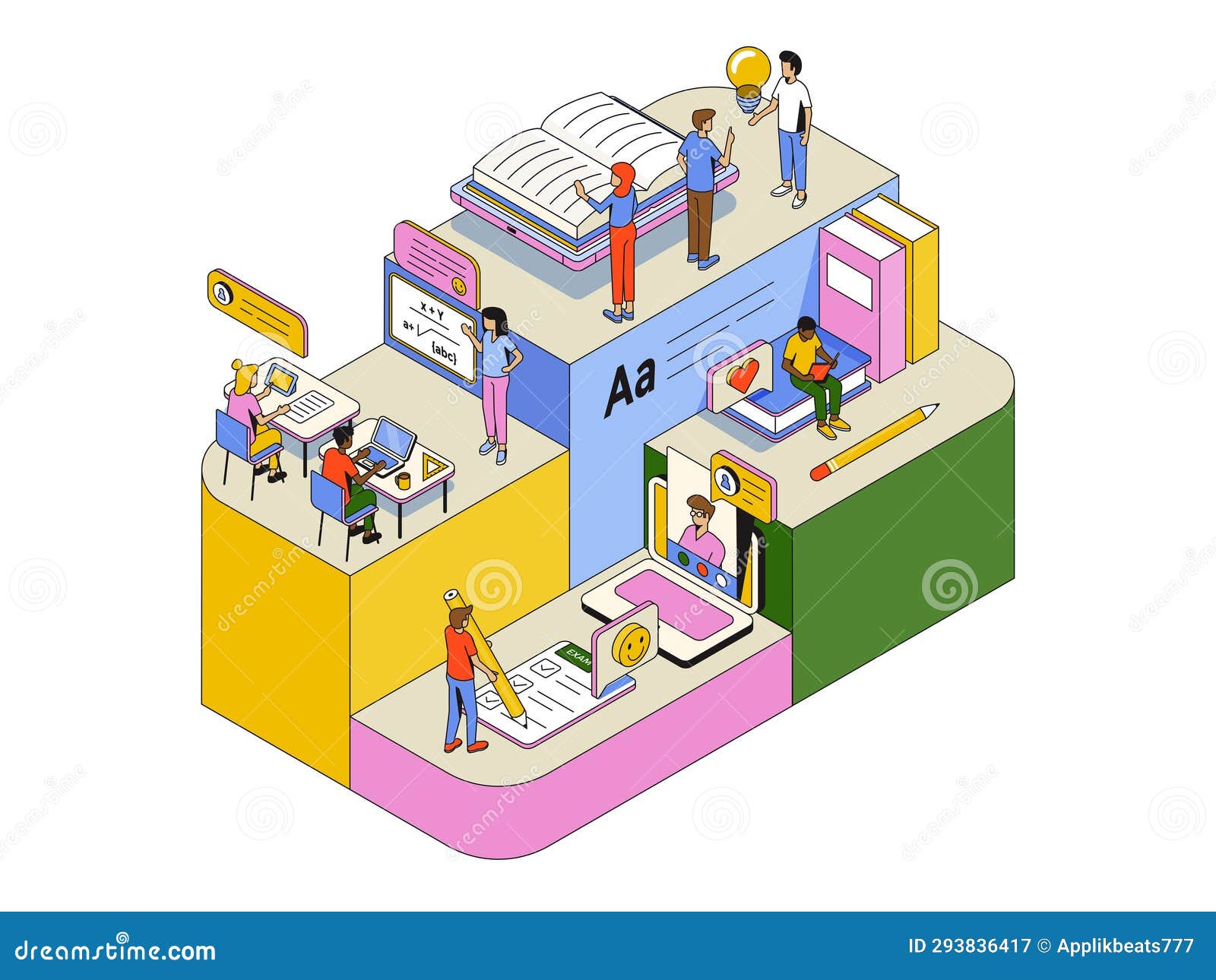 Modern Isometric Illustration Design - Education Stock Vector ...
