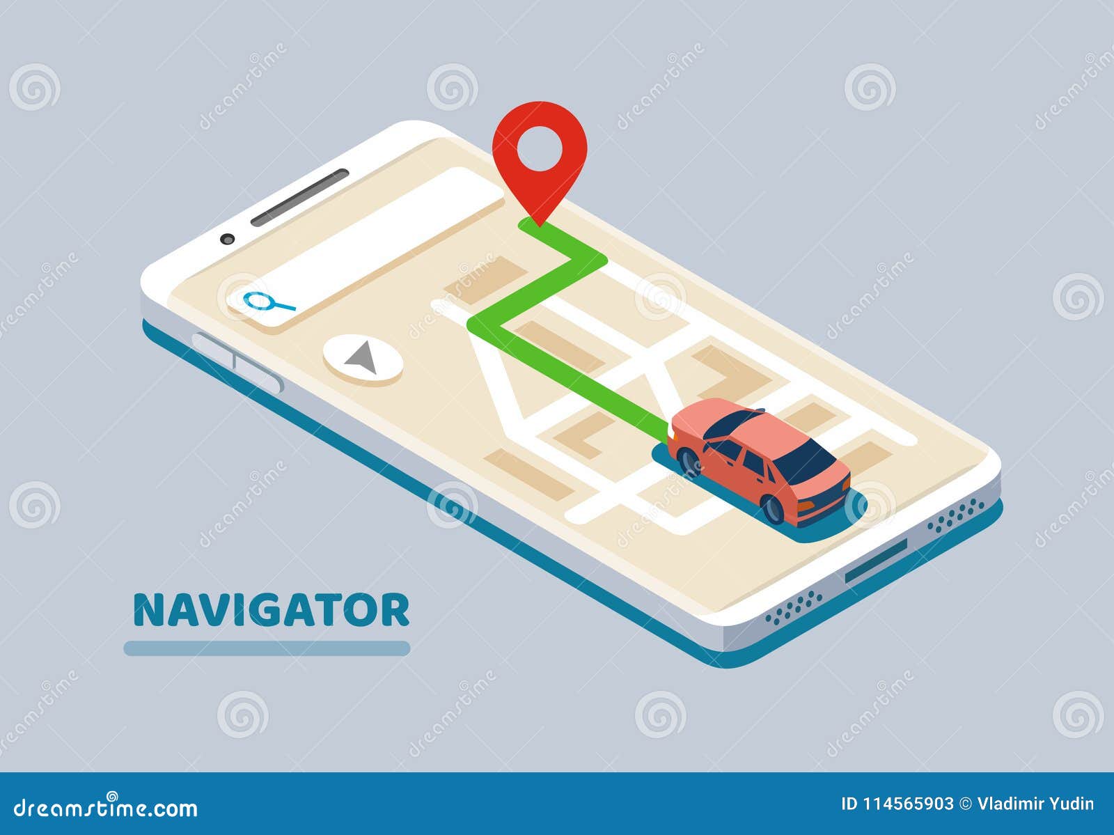 Modern Isometric Navigation Stock Vector - Illustration of plan ...