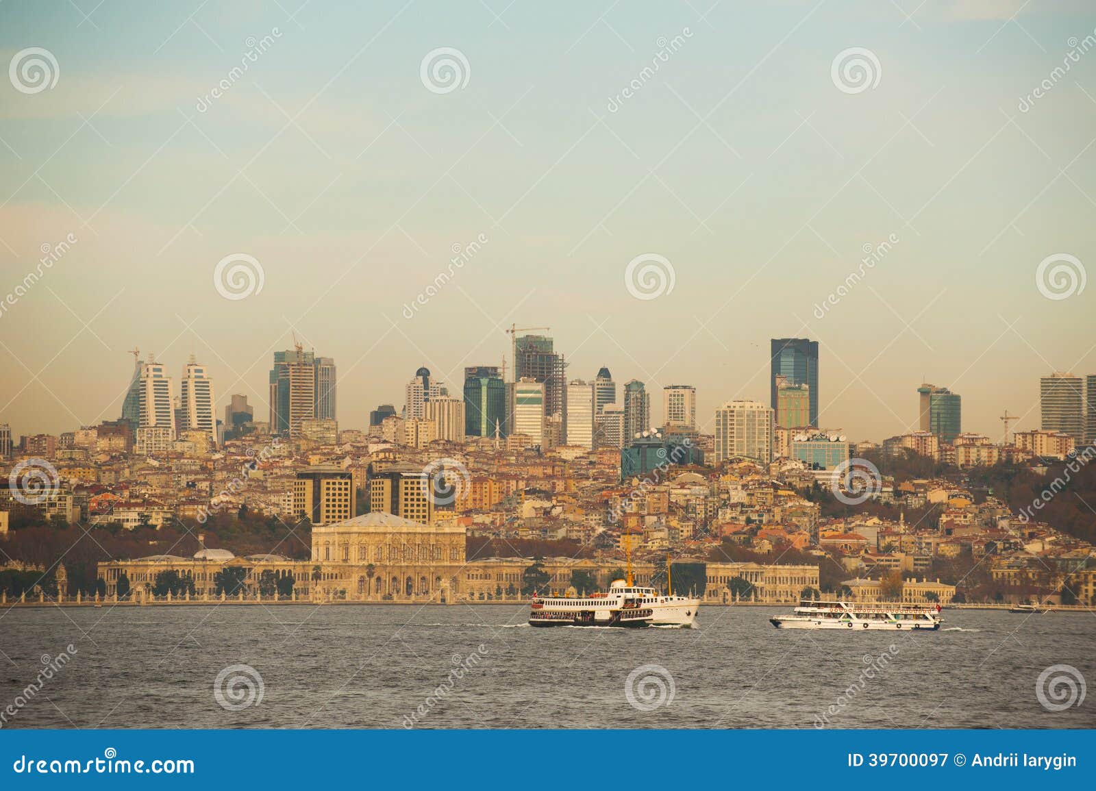 Modern Istanbul stock image. Image of sunset, istanbul - 39700097