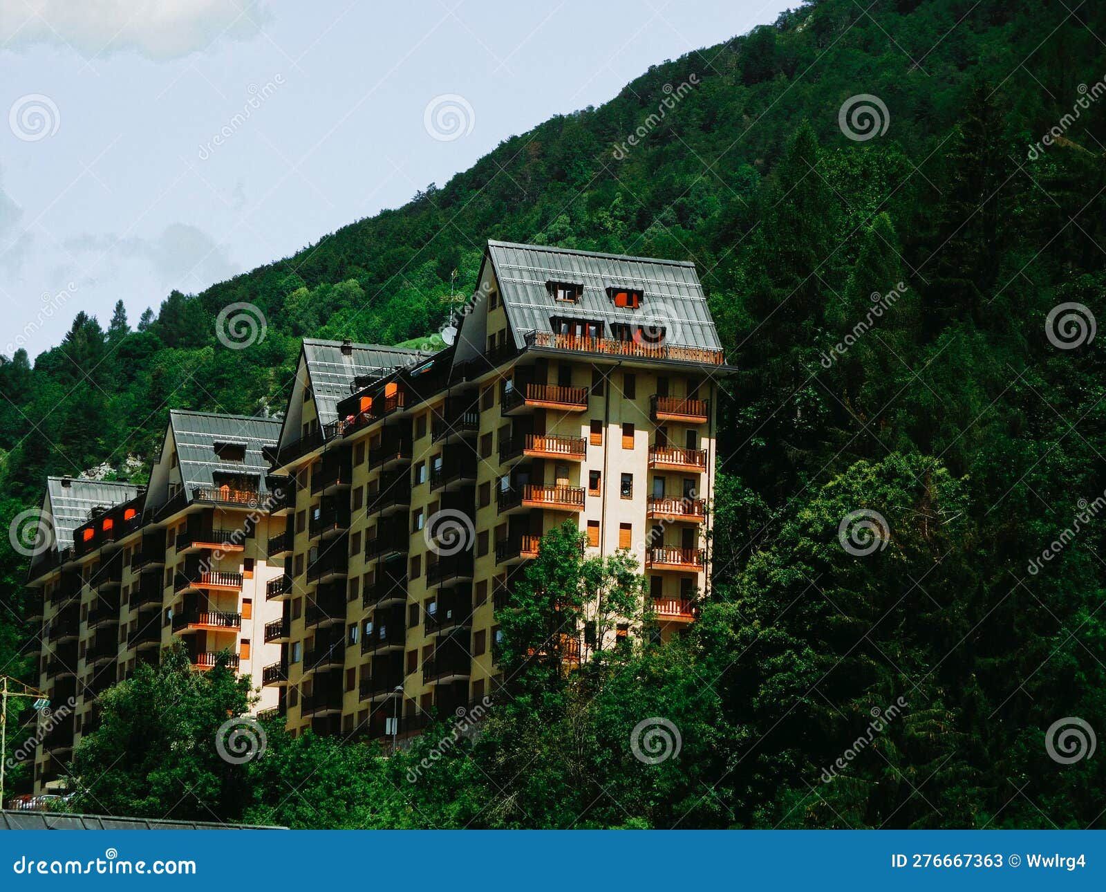 Modern Italian Apartment Building Stock Image - Image of house ...