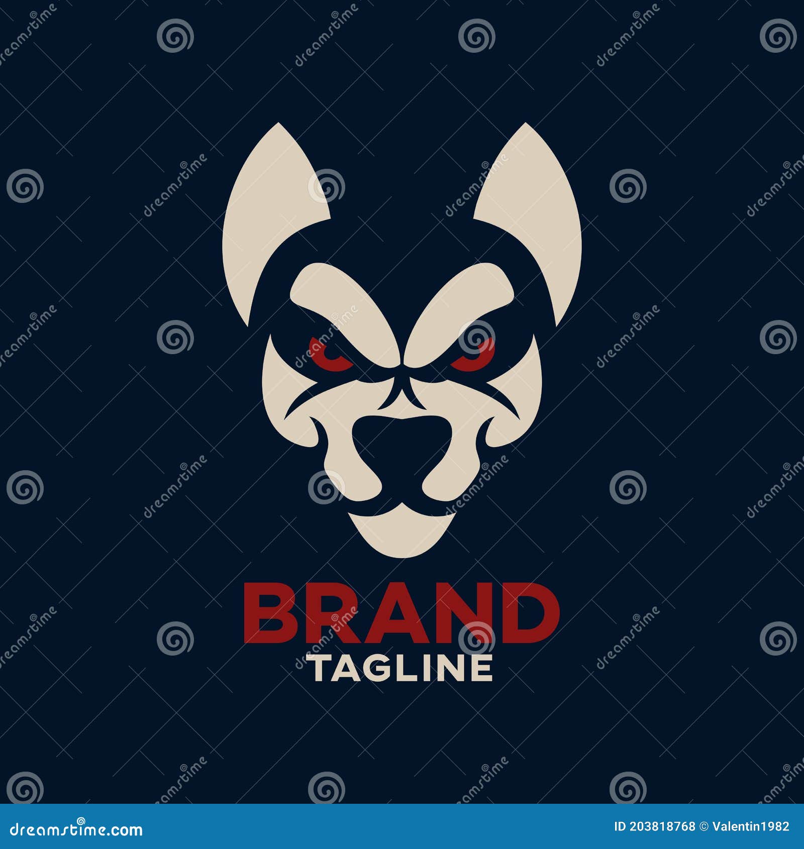 Modern jackal logo. stock vector. Illustration of sign - 203818768