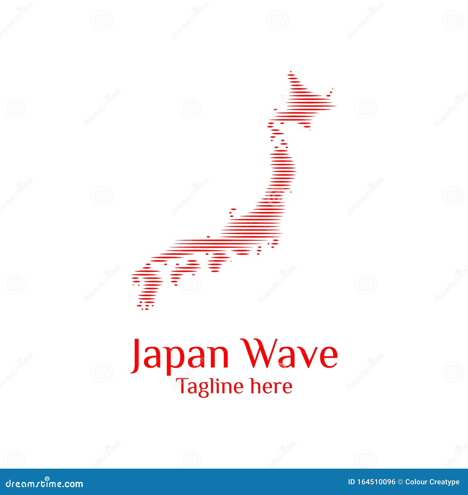 Modern Japan Map Wave Logo Template Designs Vector Illustration Simple ...