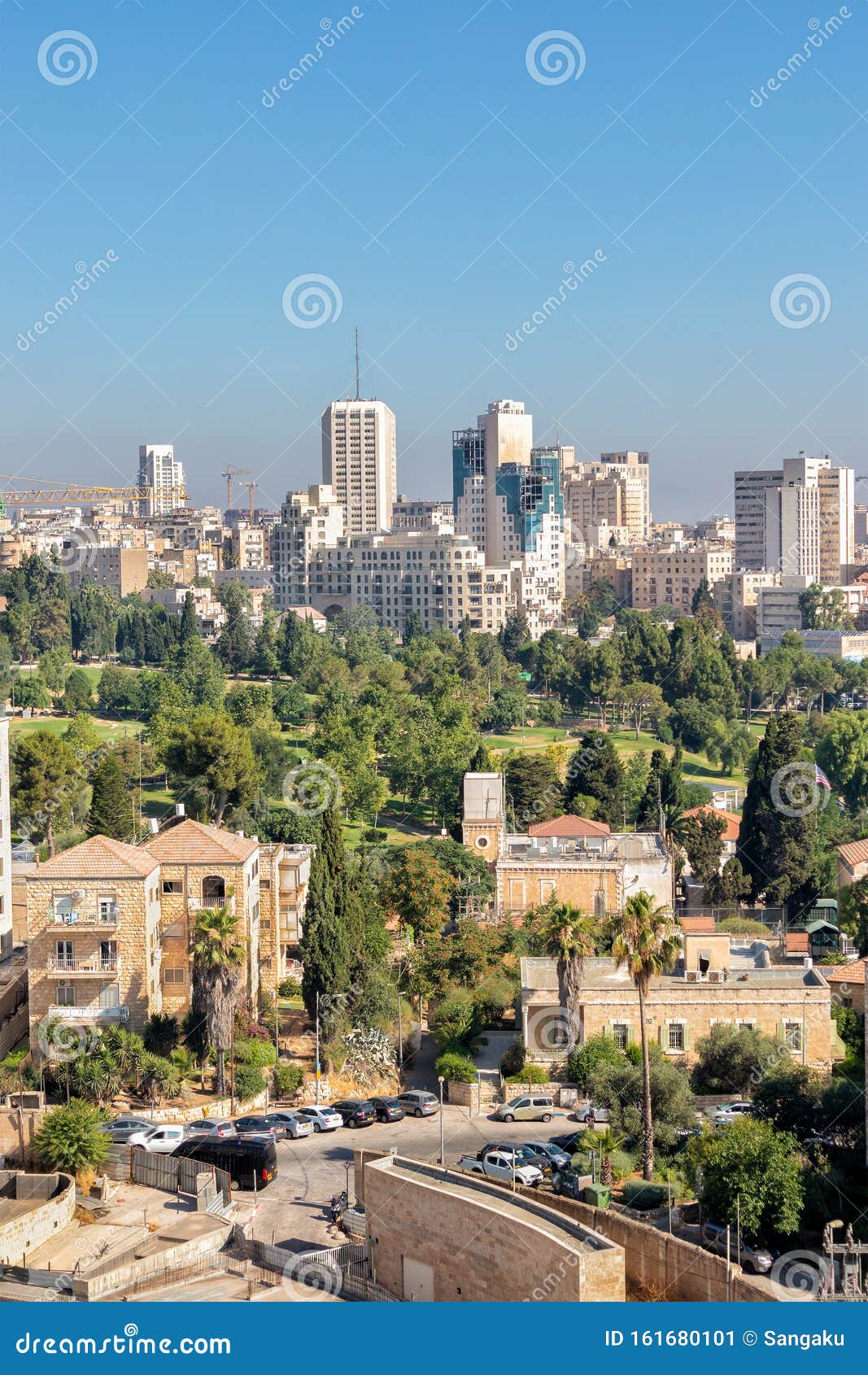 Modern Jerusalem City Center - the Holy Land Stock Image - Image of ...