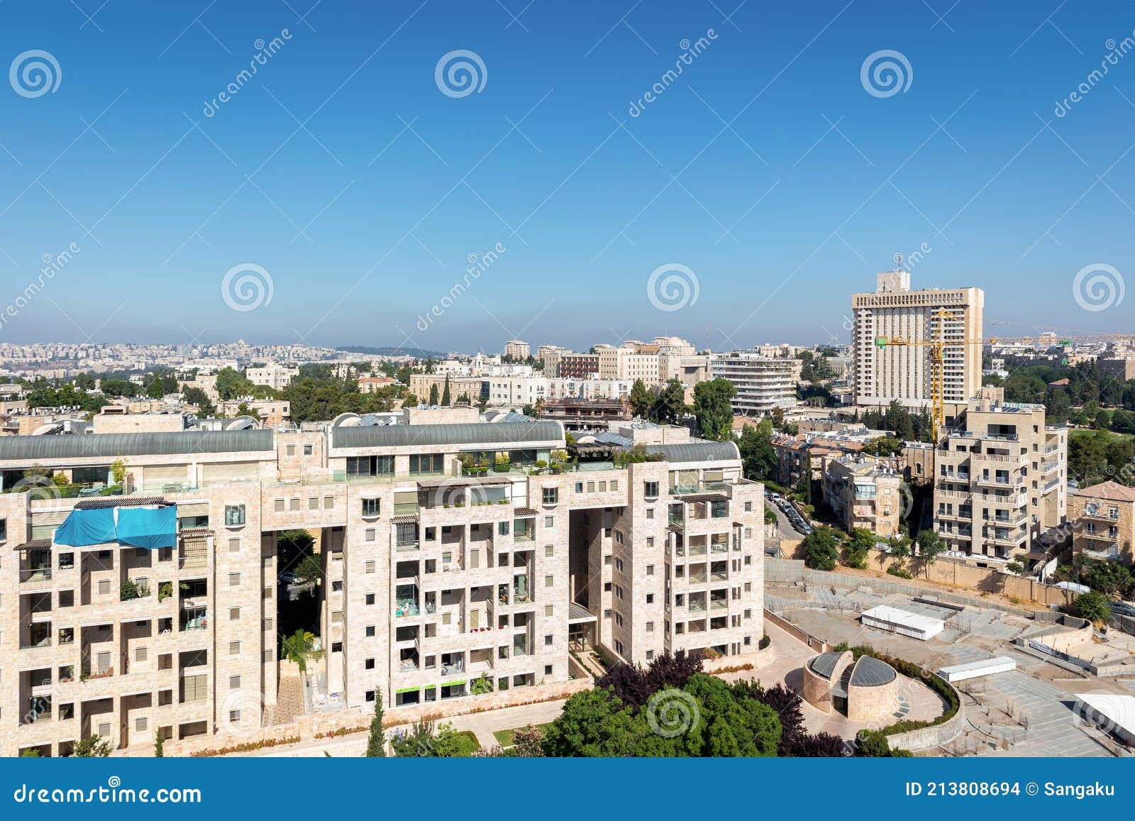Modern Jerusalem Cityscape stock photo. Image of home - 213808694