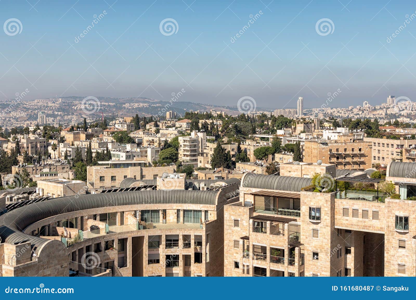 Modern Jerusalem Panorama. Architecture Of Appartment And Office ...