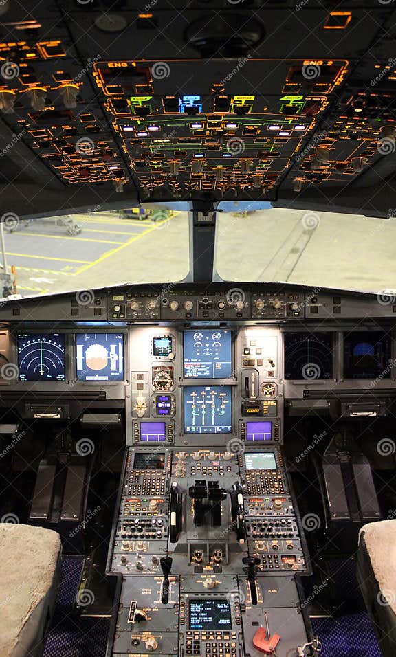 Modern jet cockpit stock image. Image of complexity, douglas - 68895283