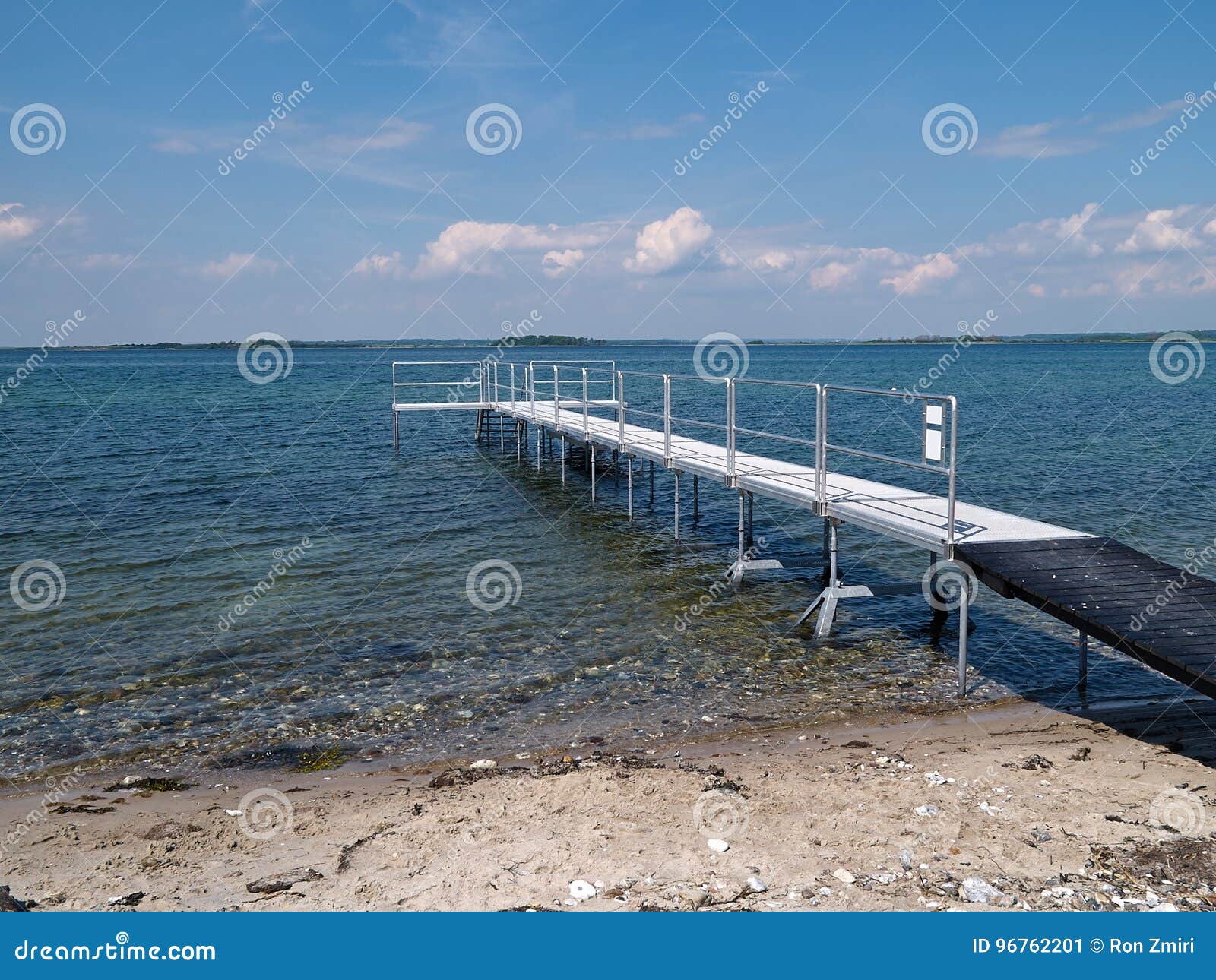 Modern Jetty Pier Made of Metal Stock Image - Image of shore, landscape ...