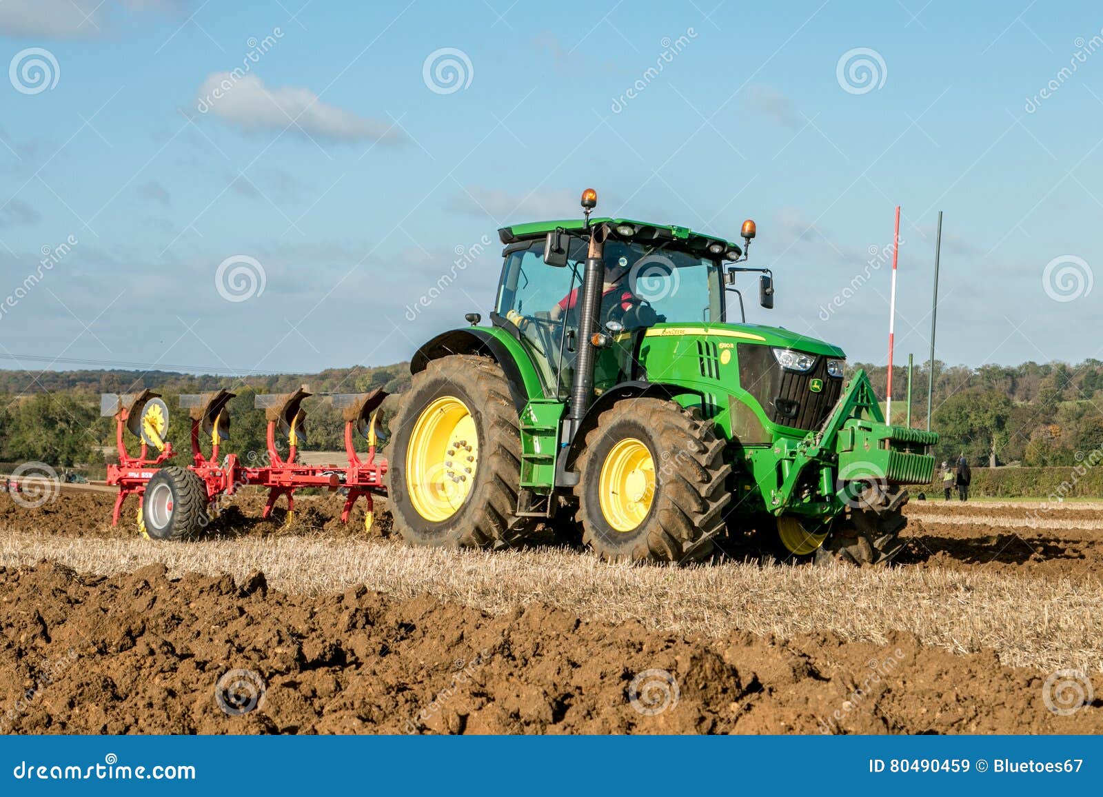 Modern John Deere Tractor Pulling a Plough Editorial Stock Image ...