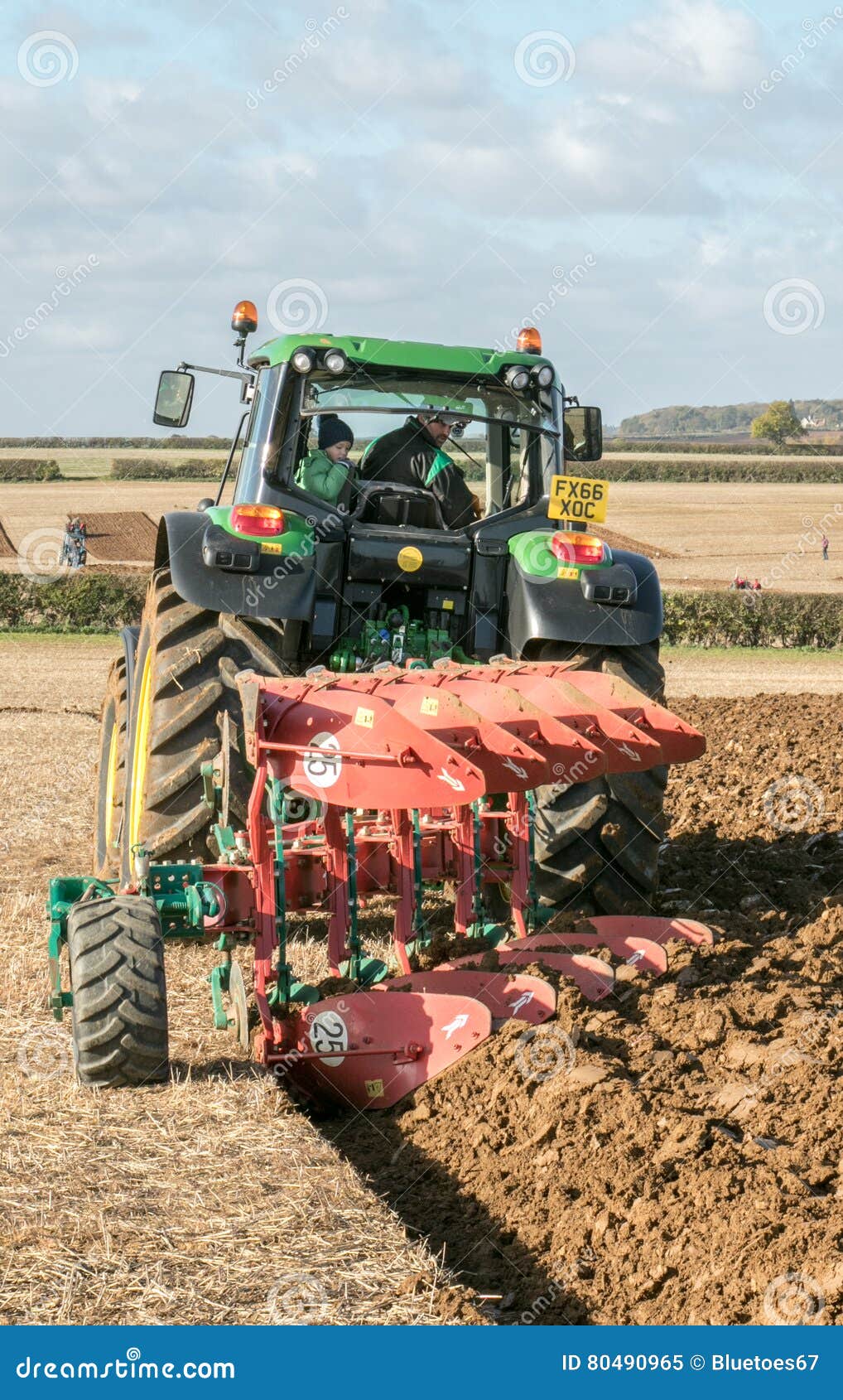 Modern John Deere Tractor Pulling a Plough Editorial Image - Image of ...