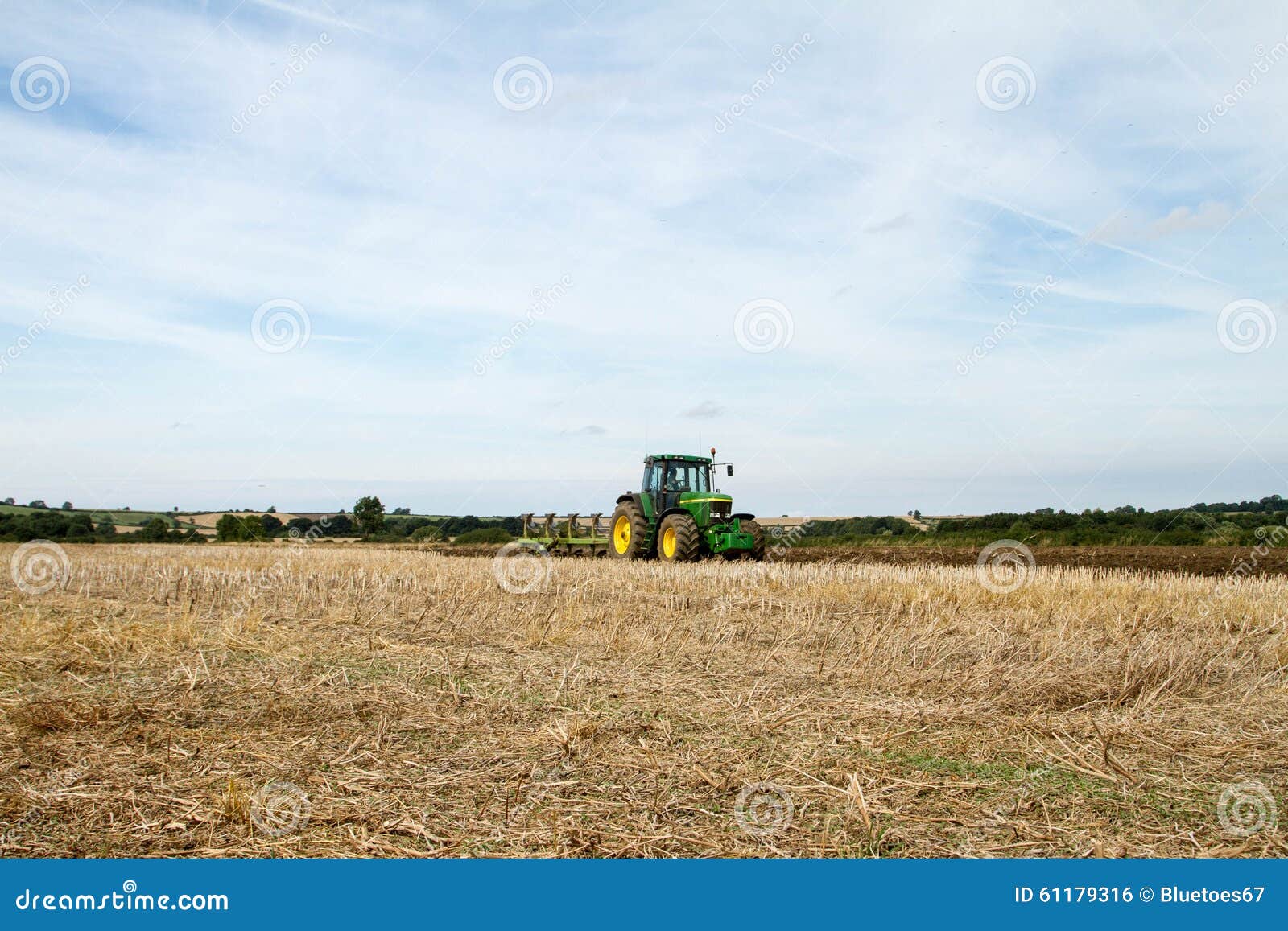 Modern John Deere Tractor Pulling a Plough Editorial Photo - Image of ...