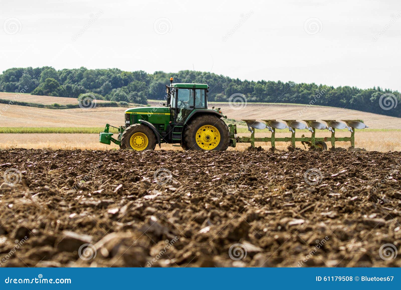 Modern John Deere Tractor Pulling a Plough Editorial Stock Photo ...
