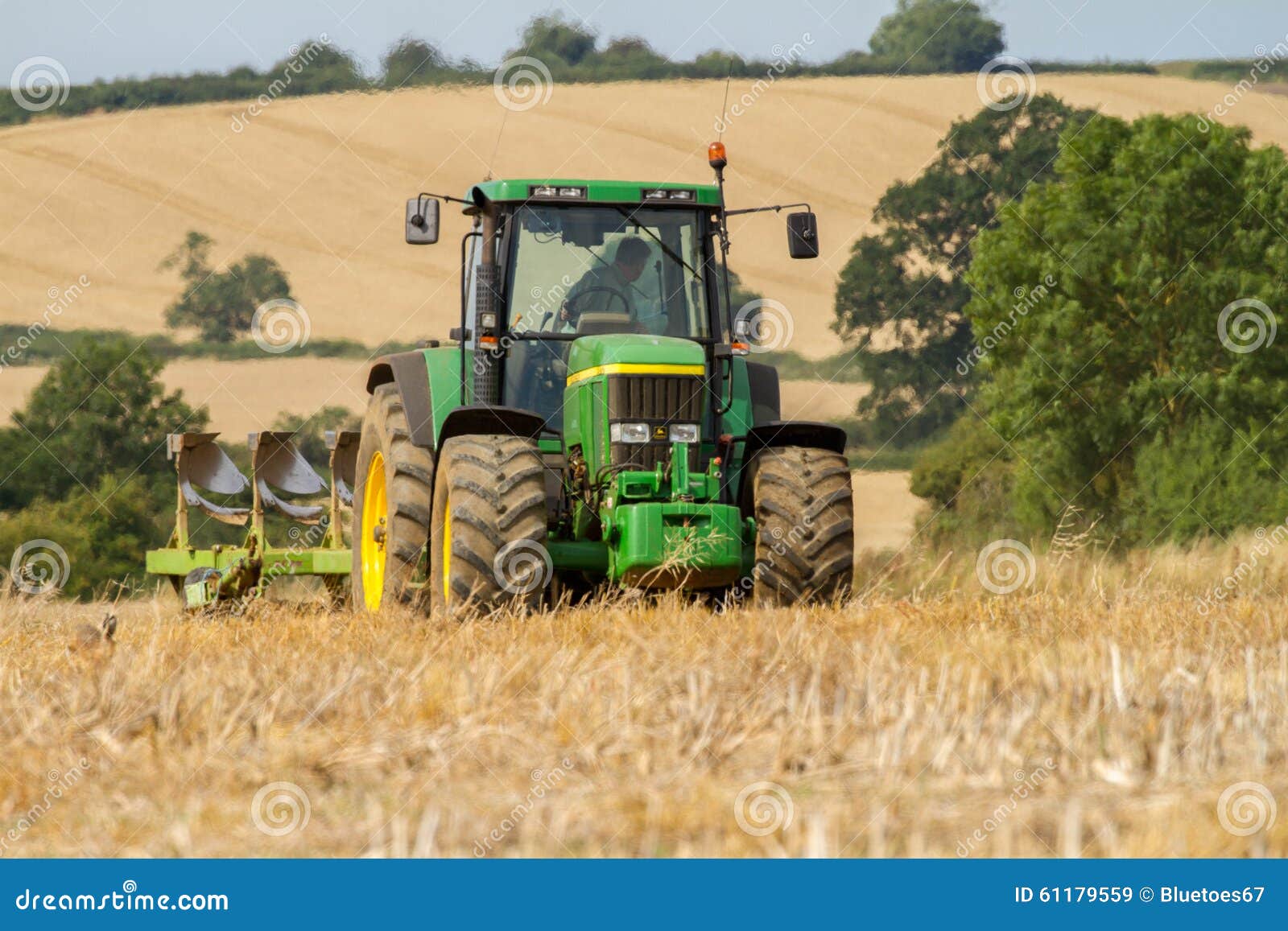 Modern John Deere Tractor Pulling a Plough Editorial Stock Image ...